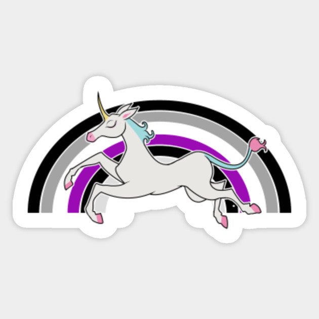 Asexual Ace Pride Unicorn Unicorn Sticker Teepublic